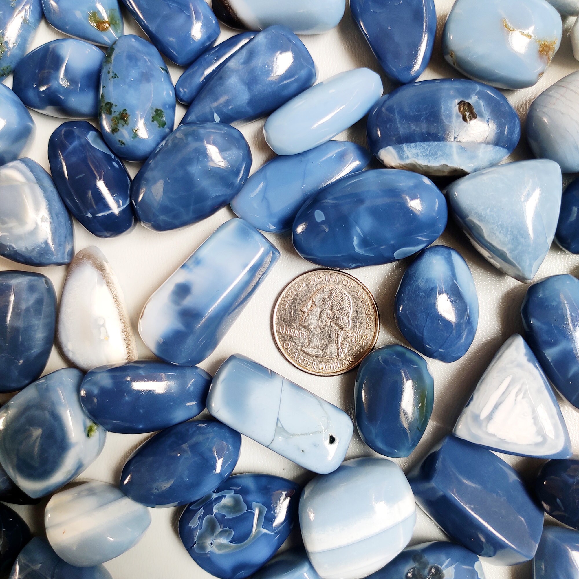 Blue Opal Tumble Stone Opal Tumble Blue Opal Loose Tumbled | Etsy