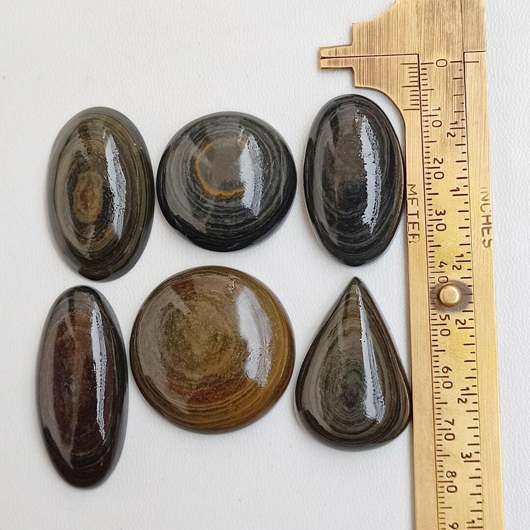 Rainbow Eye Obsidian Cabochons: Natural Fire Sheen Gemstone Beads - Etsy