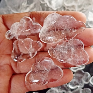 Clear Quartz Cloud Stone, Quartz Cloud Gemstone, Crystal Handcarved ...
