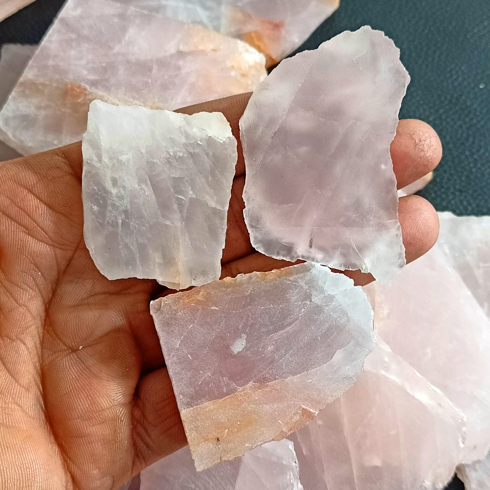 Rose Quartz Slab, Natural Rose Quartz Slice, Rose Quartz Gemstone Slab ...