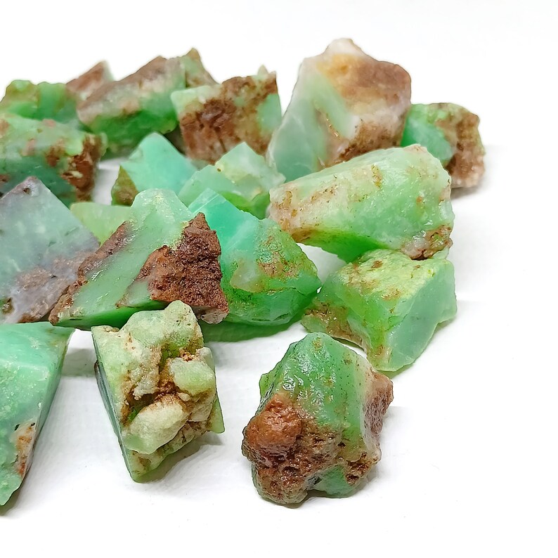Chrysoprase Rough Stone, Raw Chrysoprase Crystal, Raw Crystals Bulk ...