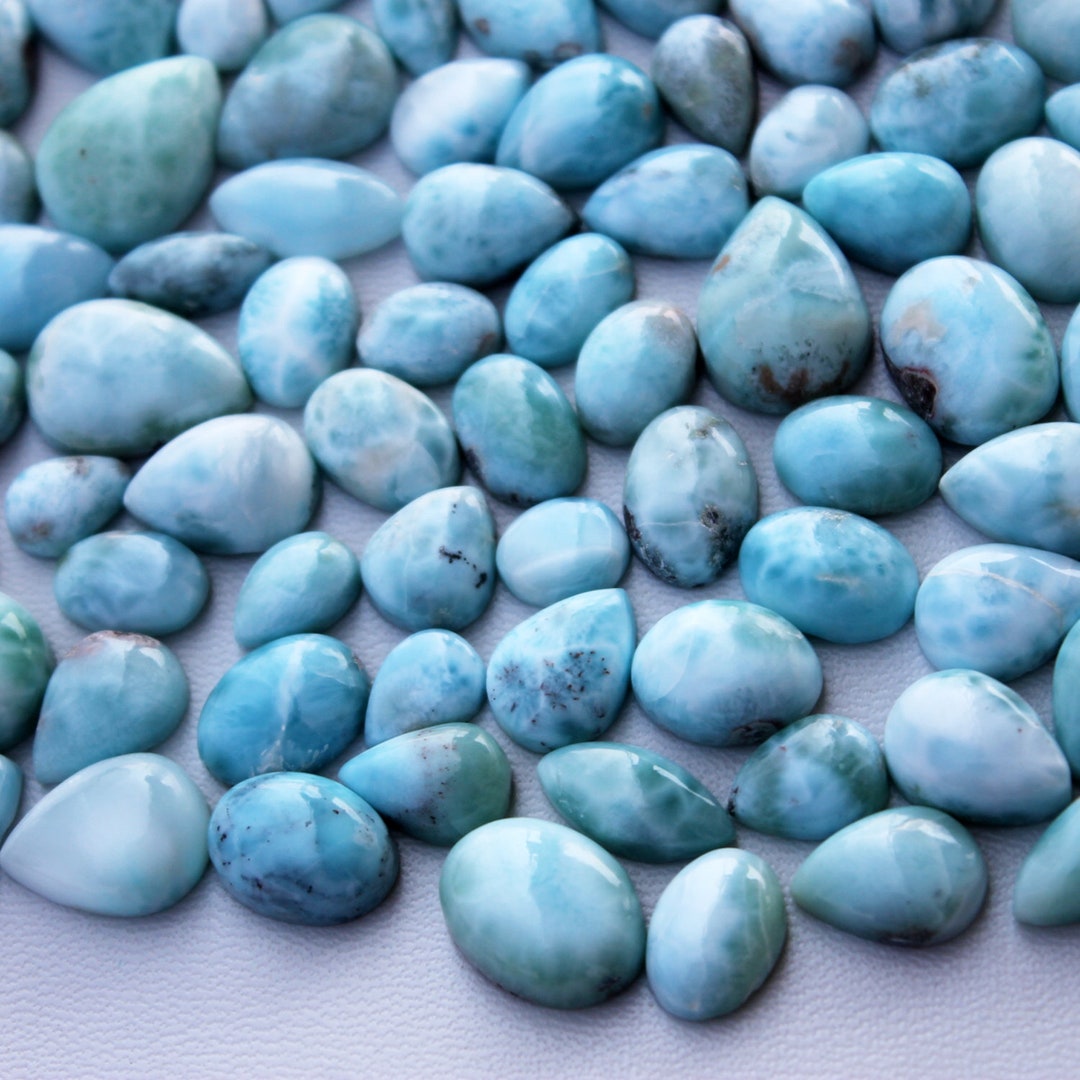 Larimar Gemstone, Natural Larimar Cabochon, Wholesale Lot of Larimar ...