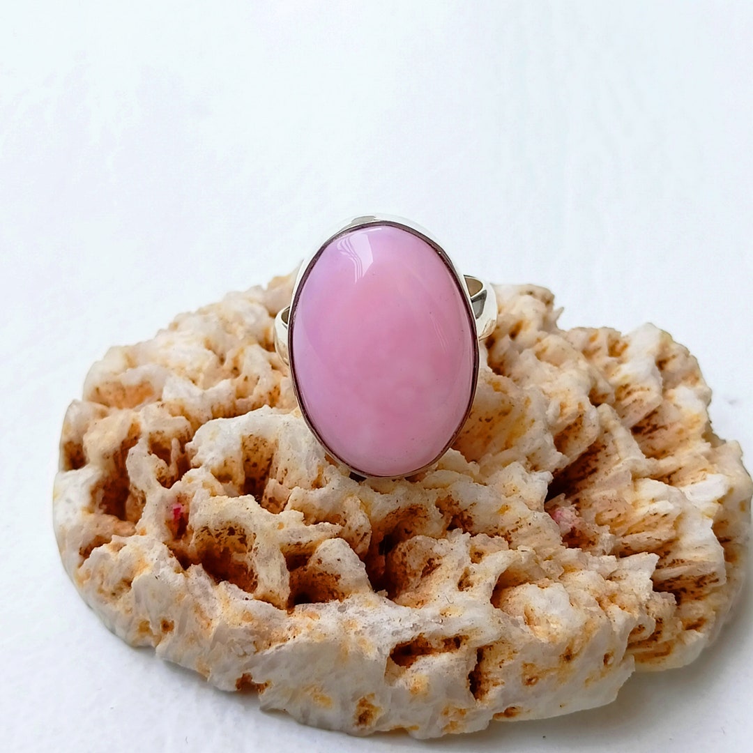 Pink Opal Rings, Opal Ring, Silver Statement Rings, Chunky Rings ...