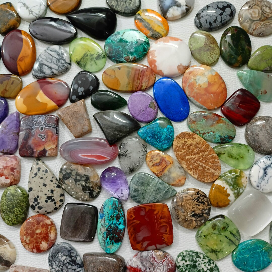 Gemstones Mix Lot, CABOCHON Stones, Bulk Cabochons, Wholesale Mixed Lot ...