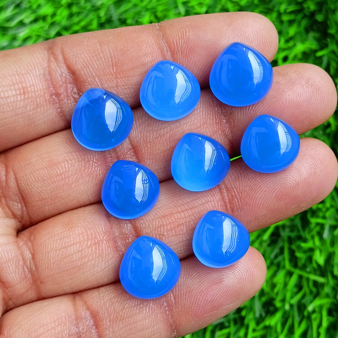 Blue Onyx Pear Stone, Blue Onyx Pear Crystal Lot, Wholesale Blue Onyx ...