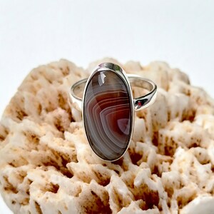 Banded Agate Ring, Sterling Silver Ring, Chunky Rings, Statement Rings ...