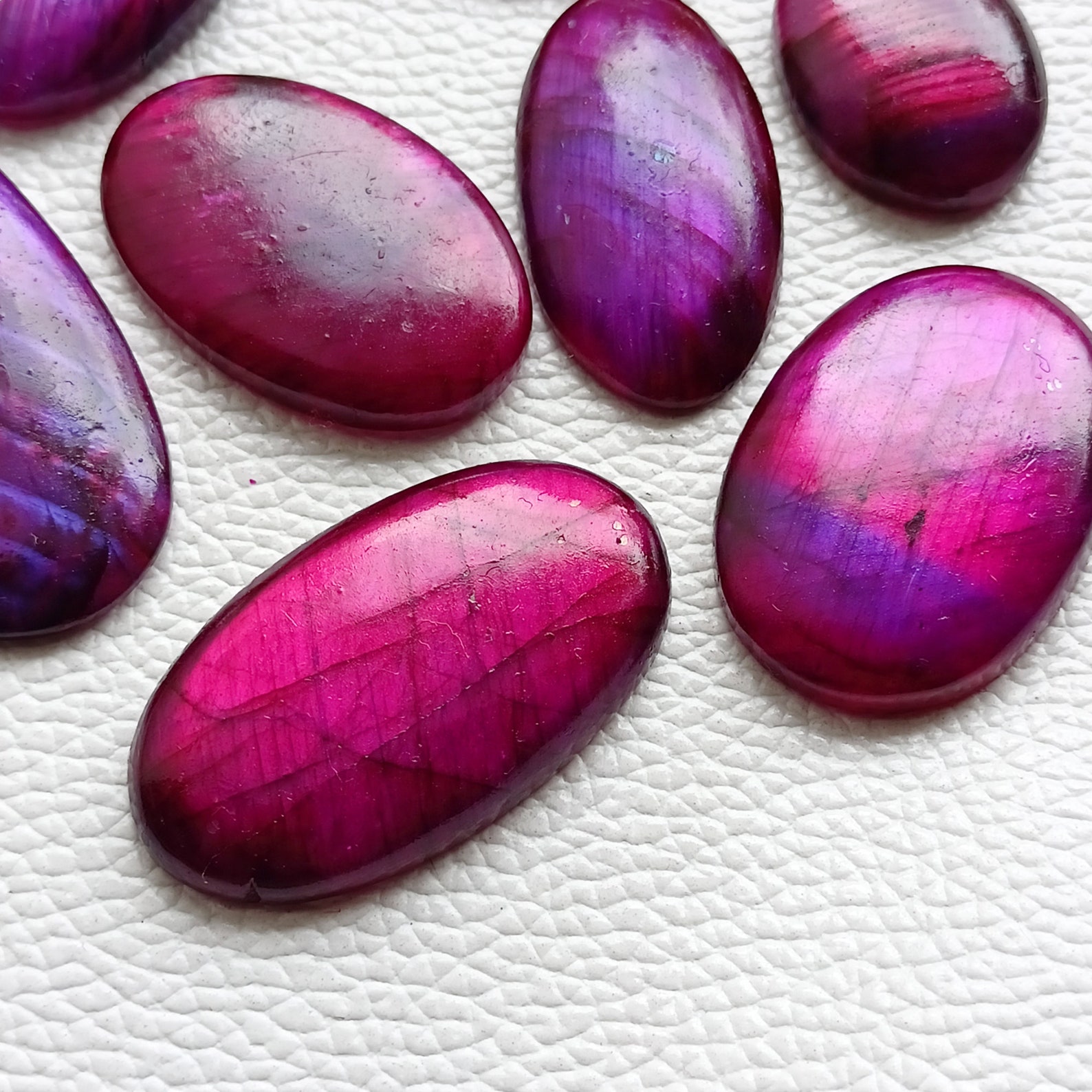 Natural Labradorite Purple Dyed Lot, Purple Dyed Labradorite Cabochons ...