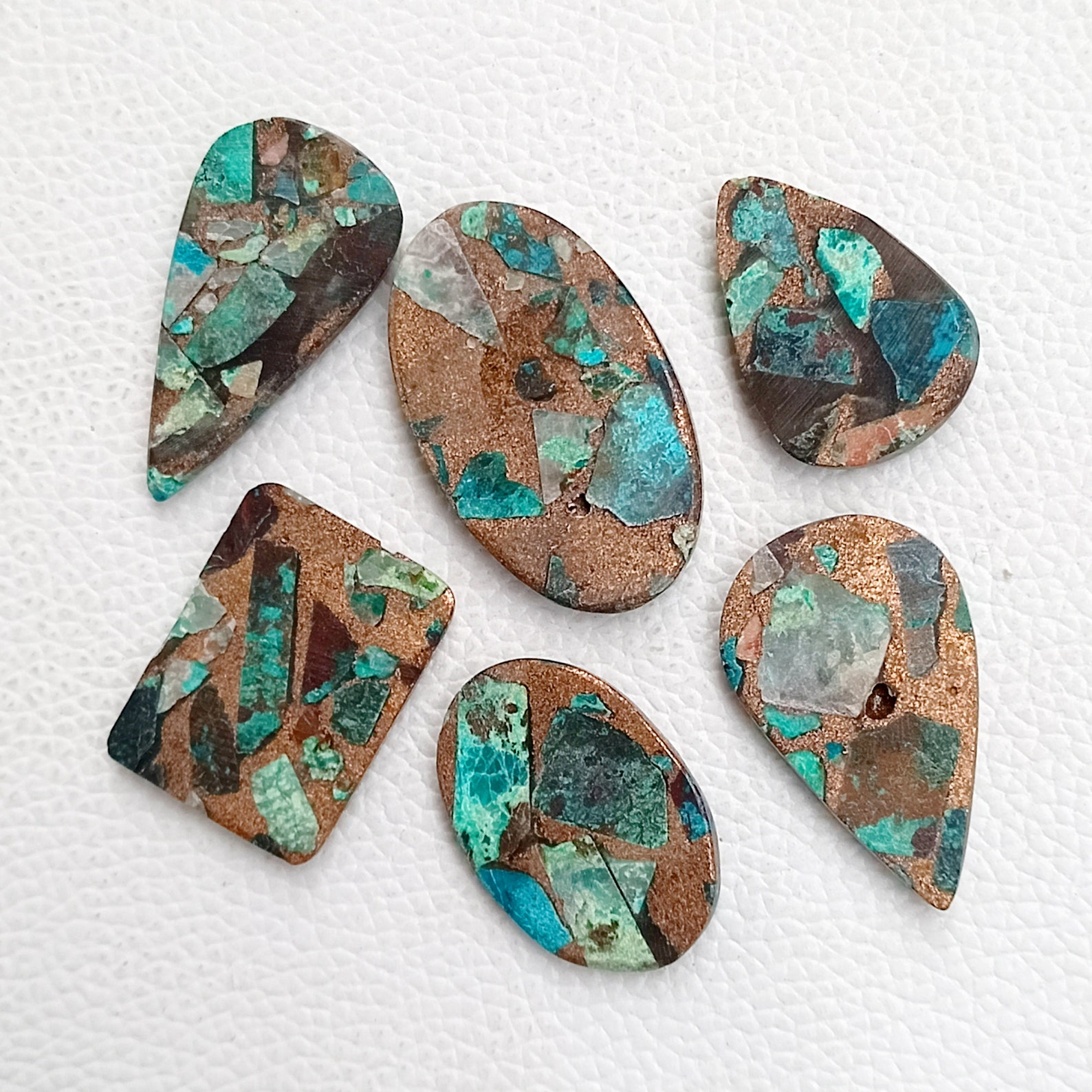 Copper Turquoise Stone, Natural Chrysocolla Copper Cabochon, Copper ...