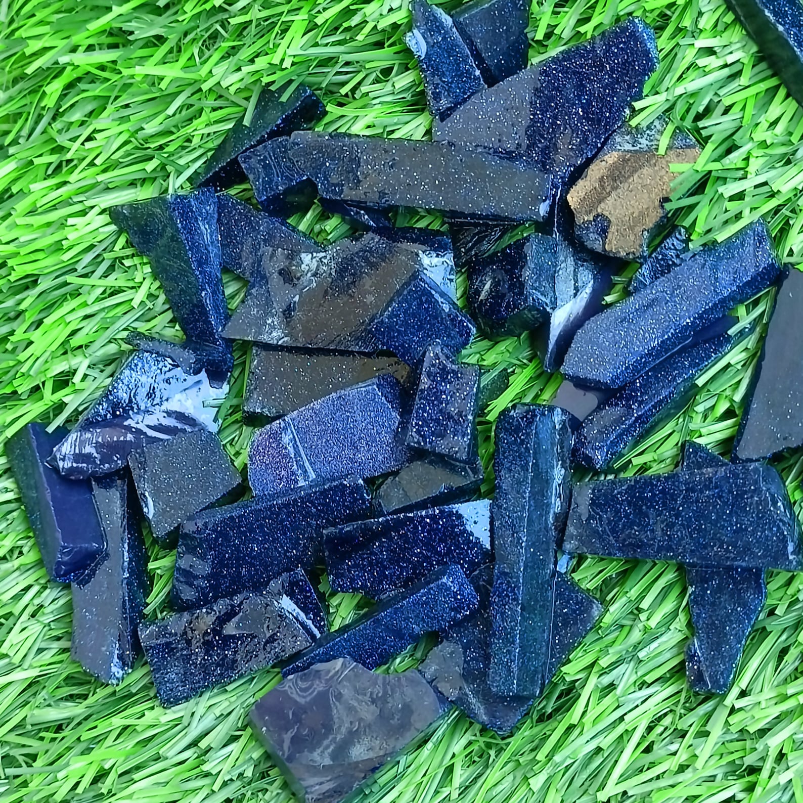 Raw Blue Goldstone Crystal, Goldstone Rough, Goldstone Rough Shards ...
