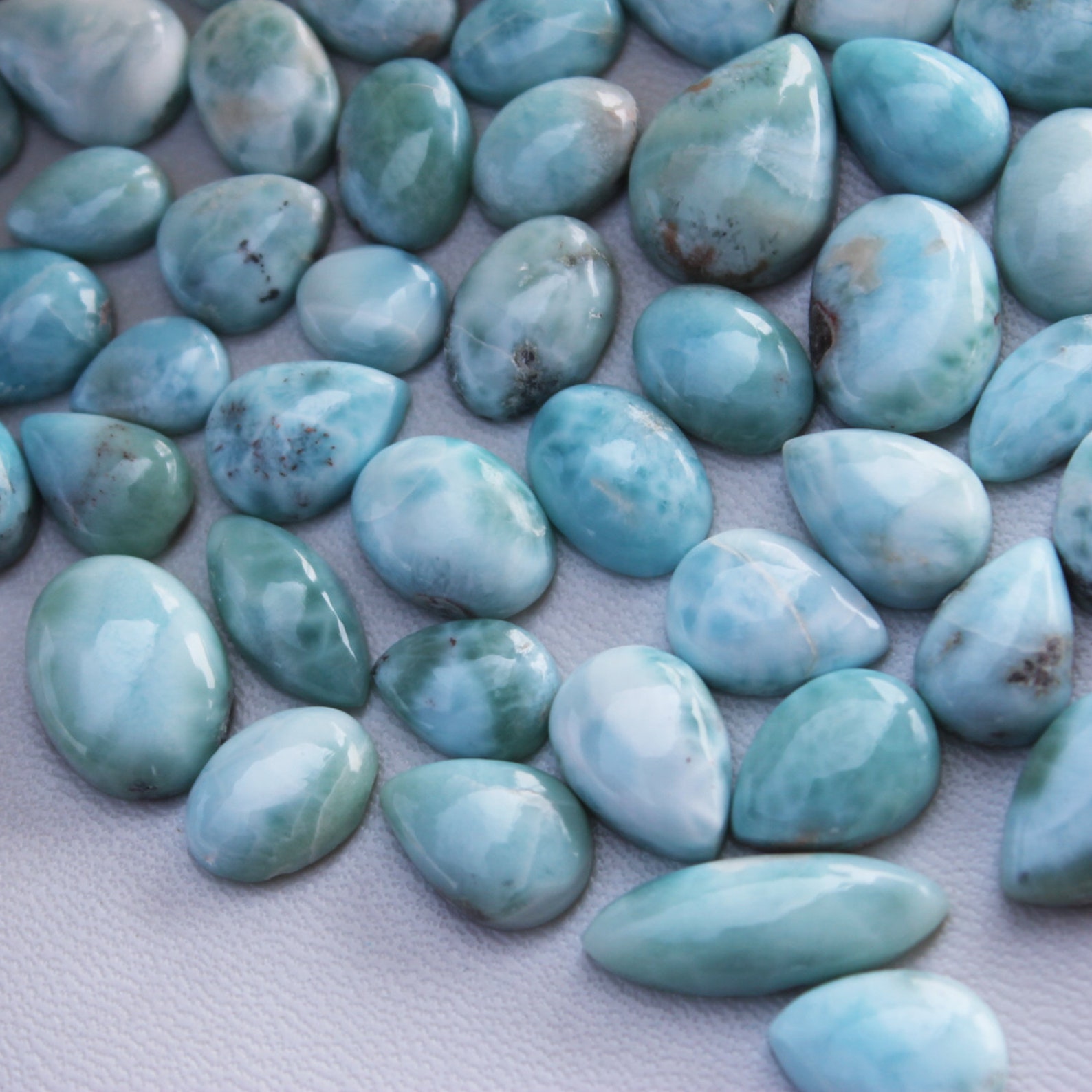 Larimar Gemstone Natural Larimar Cabochon Wholesale Lot of | Etsy