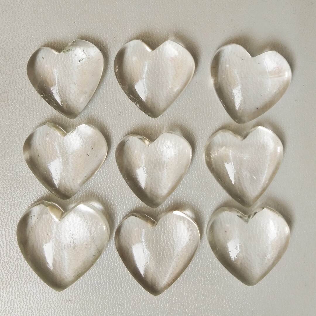 Clear Quartz Heart, Clear Quartz Heart Gemstone, Crystal Heart, Carved ...