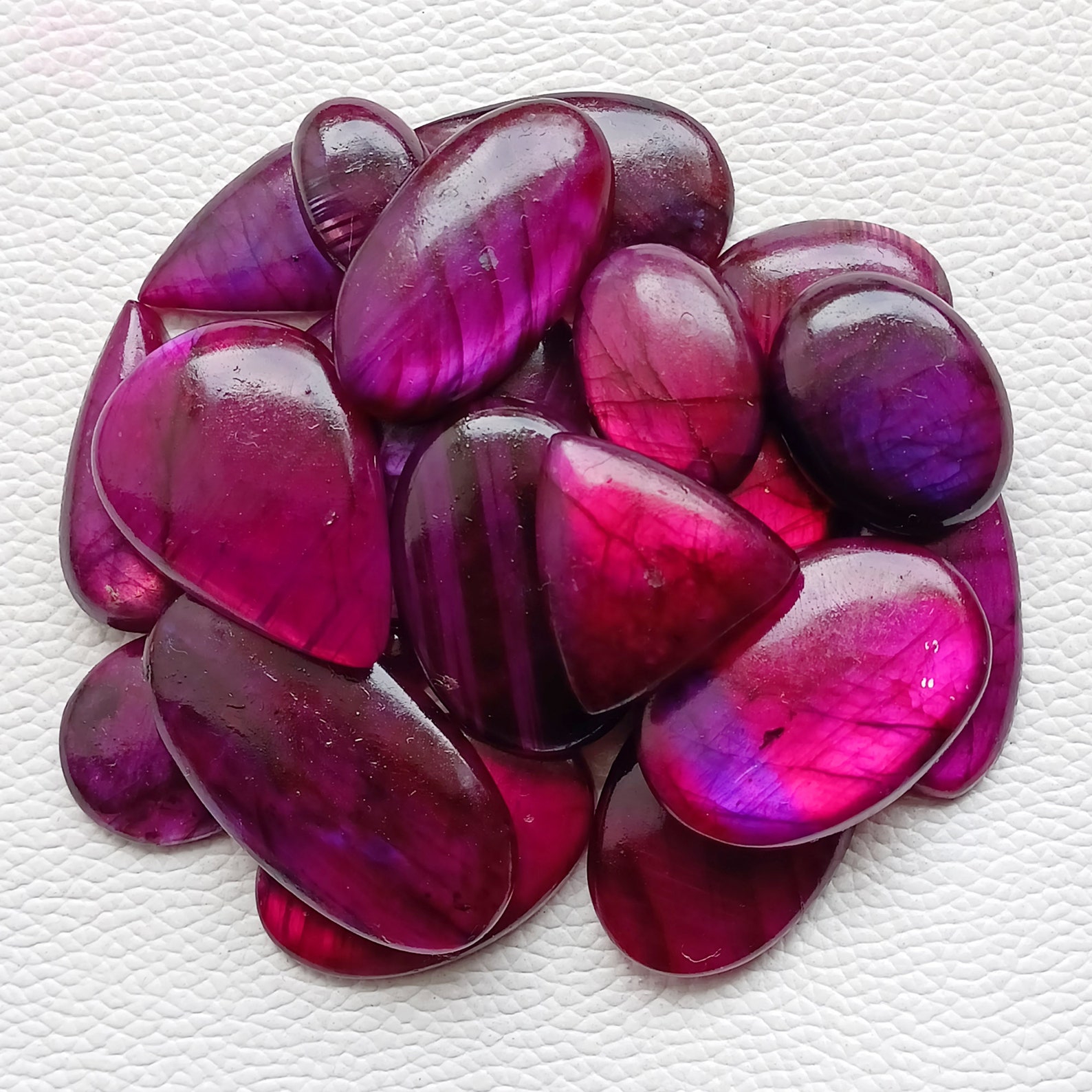 Natural Labradorite Purple Dyed Lot, Purple Dyed Labradorite Cabochons ...