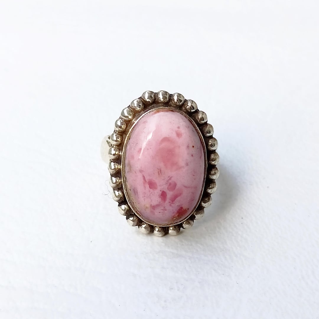 Pink Opal Rings, Opal Ring, Silver Statement Rings, Chunky Rings ...