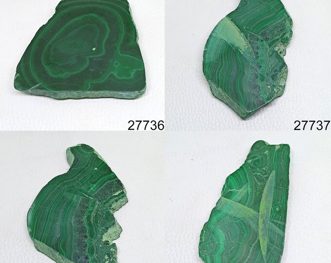 Green Malachite Slab/slice, Polished Malachite Crystal Slice, Free Form ...
