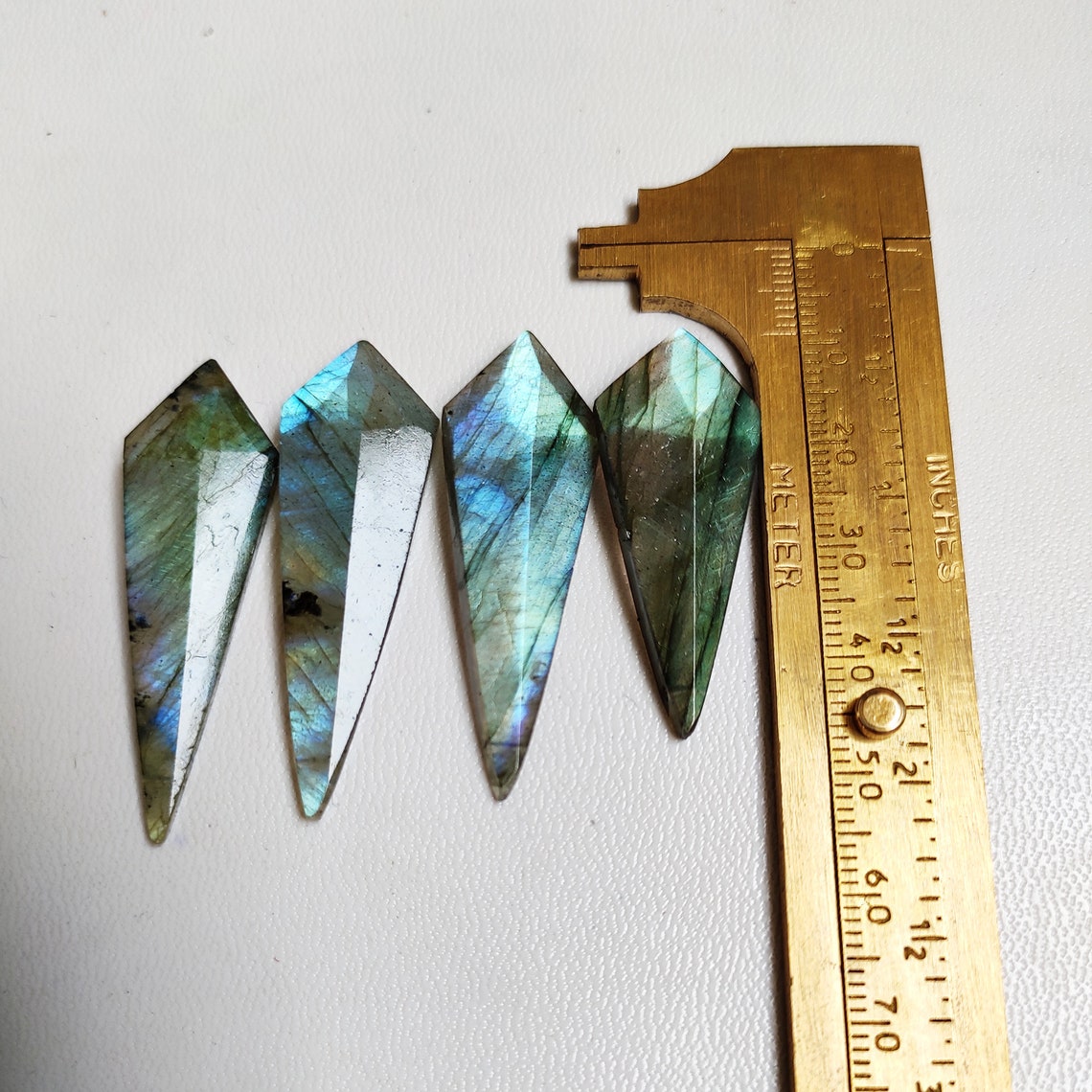 Labradorite Arrow Labradorite Faceted Fancy Stone Natural | Etsy