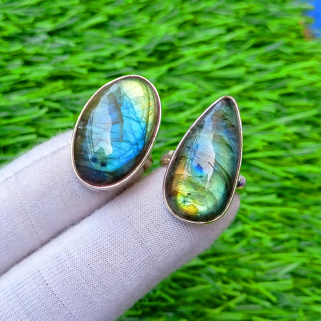 Labradorite Rings, Sterling Silver Ring, Chunky Rings, Statement Rings ...