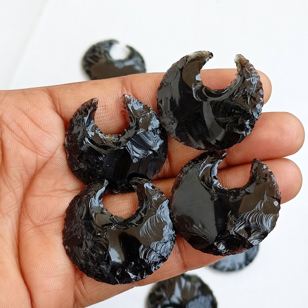 Obsidian Moon, Crystal Moons, Rainbow Obsidian, Moon Crystal, Crescent ...