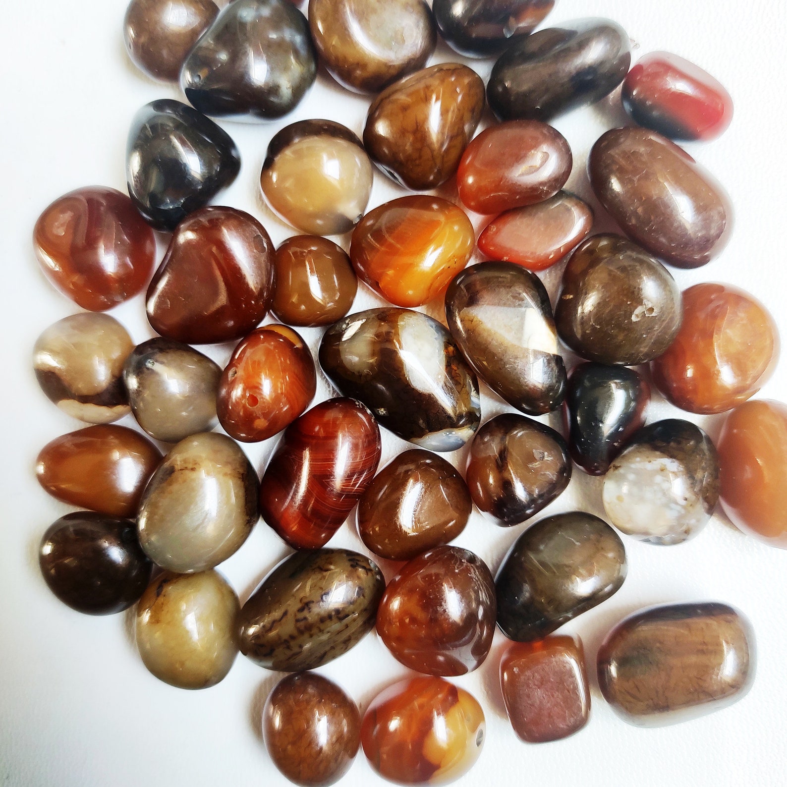 Banded agate Tumble Stone Agate Crystal Agate Loose Tumbled | Etsy