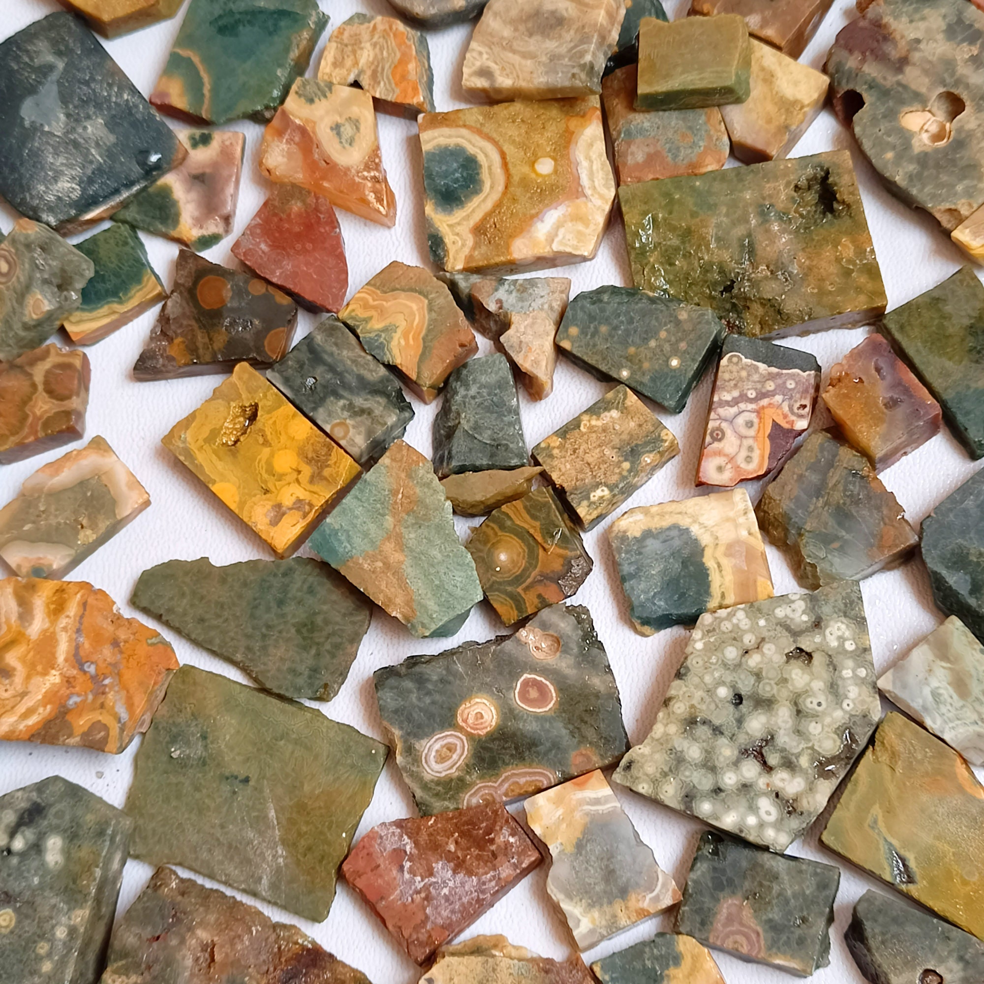 Ocean Jasper Slice, Natural Ocean Jasper Slab, Raw Ocean Jasper Crystal ...