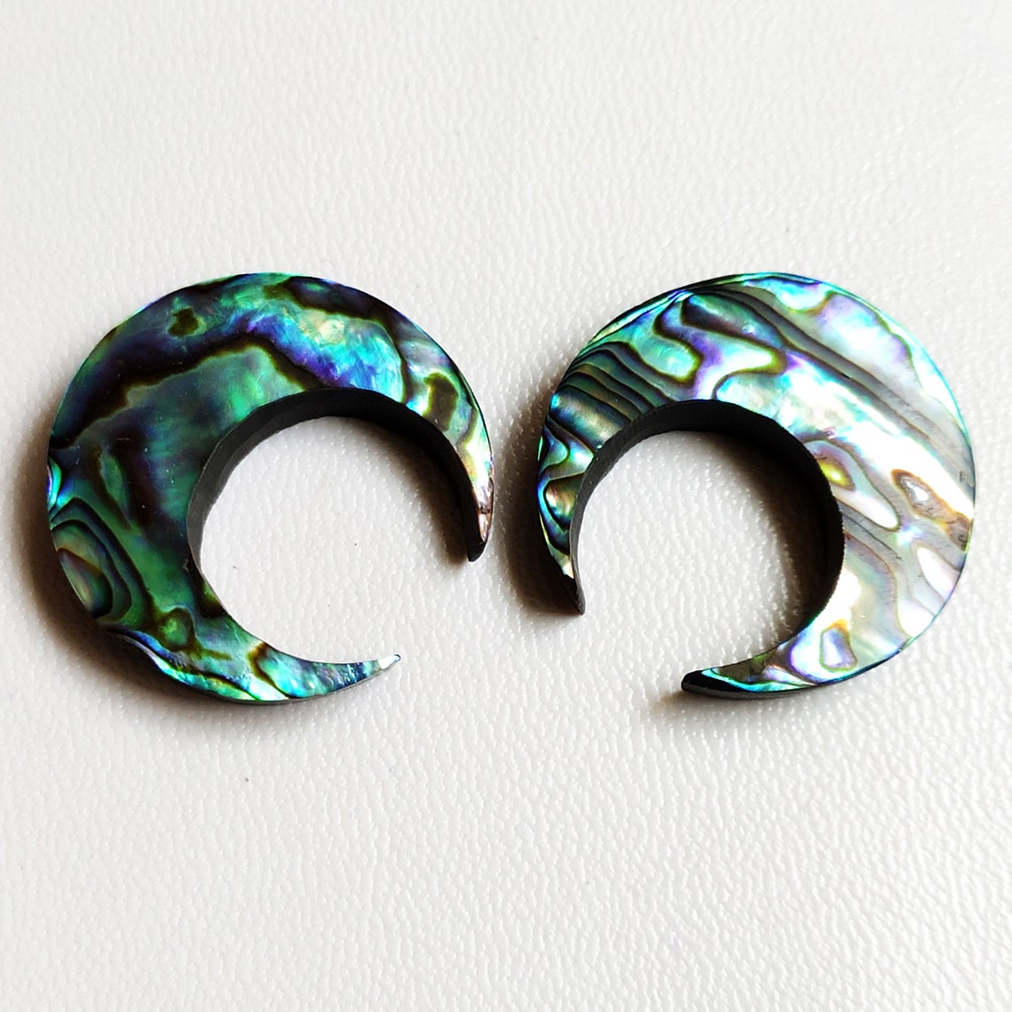Abalone Shell Moon Abalone Shell Crescent Half Moon Cabochon | Etsy