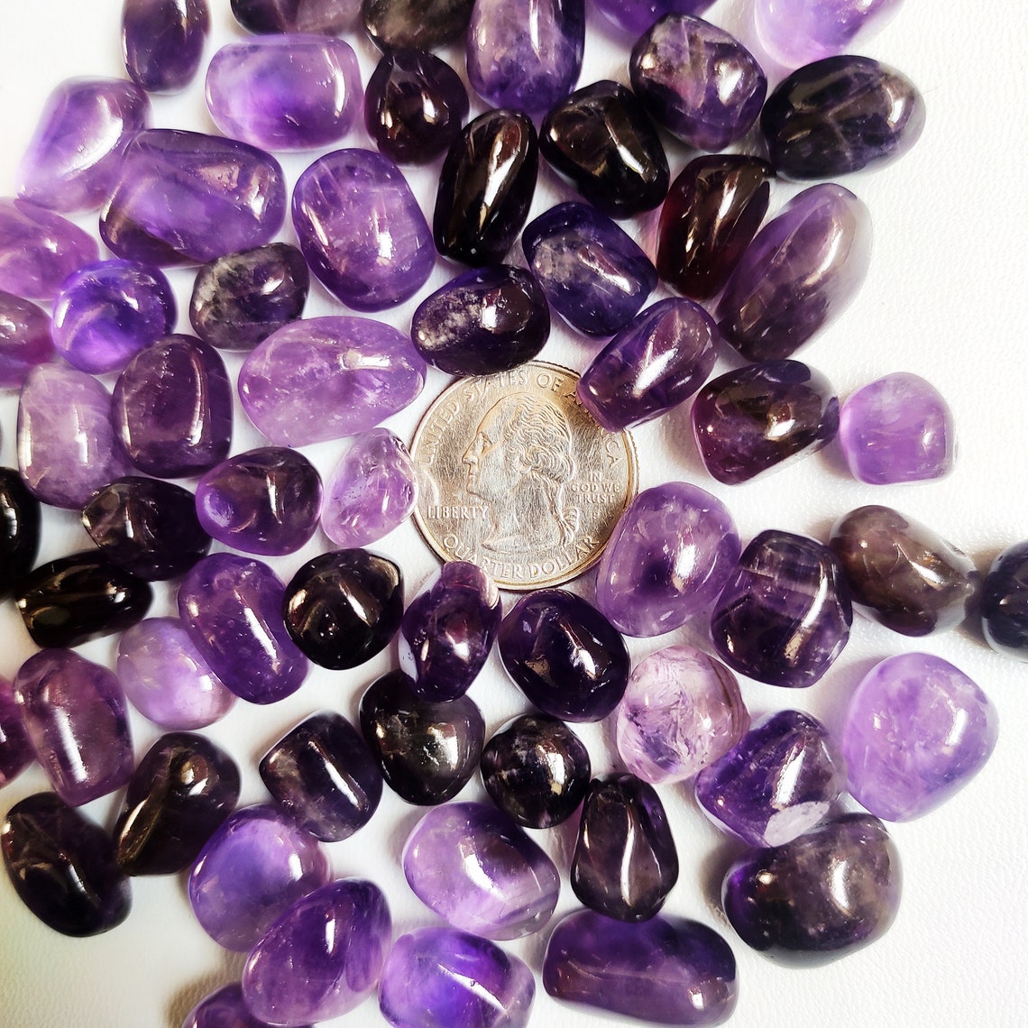 Amethyst Tumble Stone, Natural Amethyst Crystal, Amethyst Loose Tumbled ...