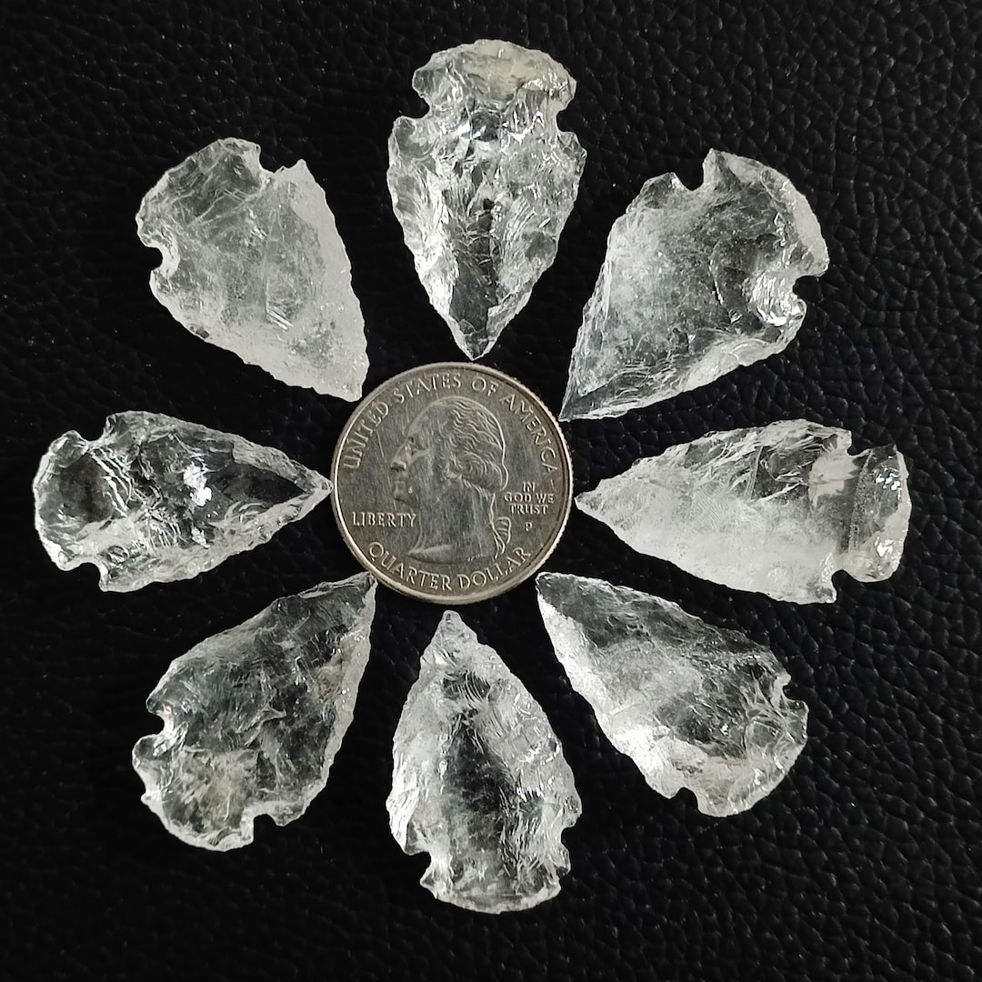 Raw Crystal Arrowhead Lot, Natural Crystal Quartz Arrow Stone ...