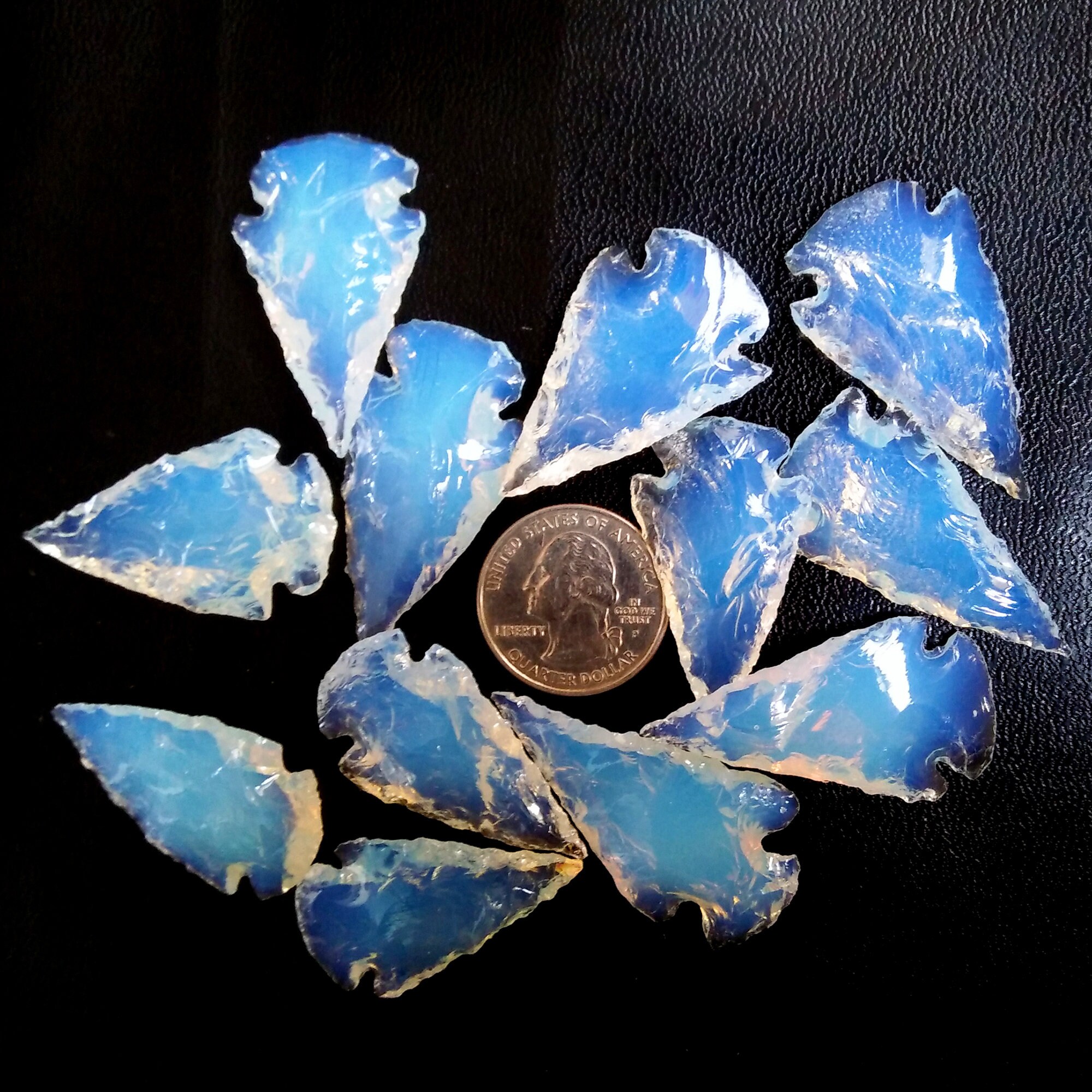 Opalite Arrowheads Metaphysical Glass Crescent Arrowhead - Etsy