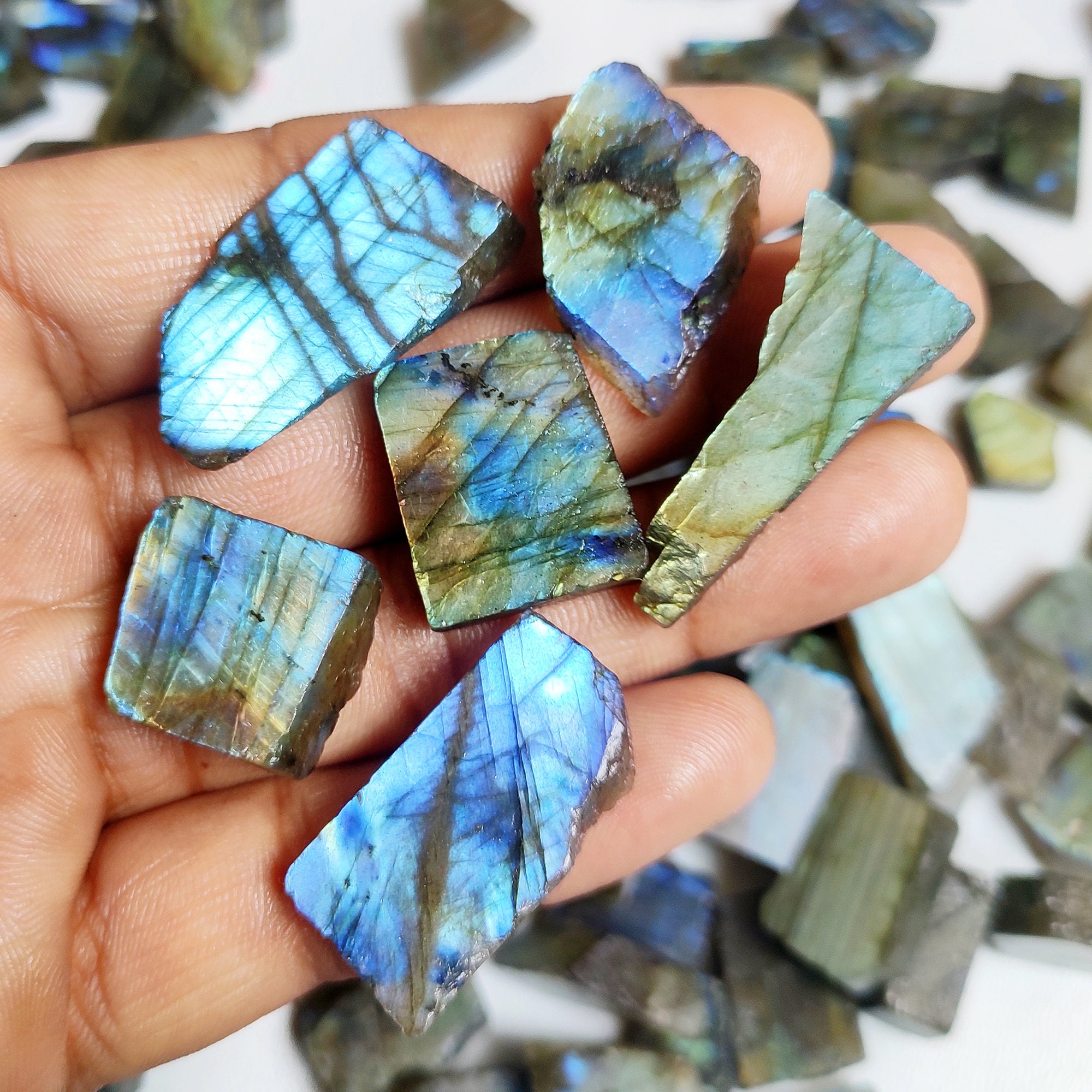 Labradorite Slab, Labradorite Crystal , Polished Labradite , Blue ...