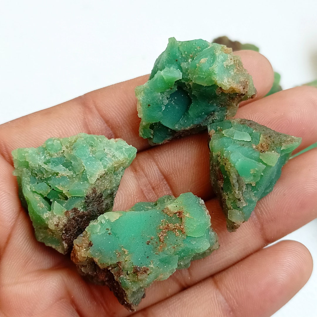 Chrysoprase Rough Stone, Raw Chrysoprase Crystal, Raw Crystals Bulk ...