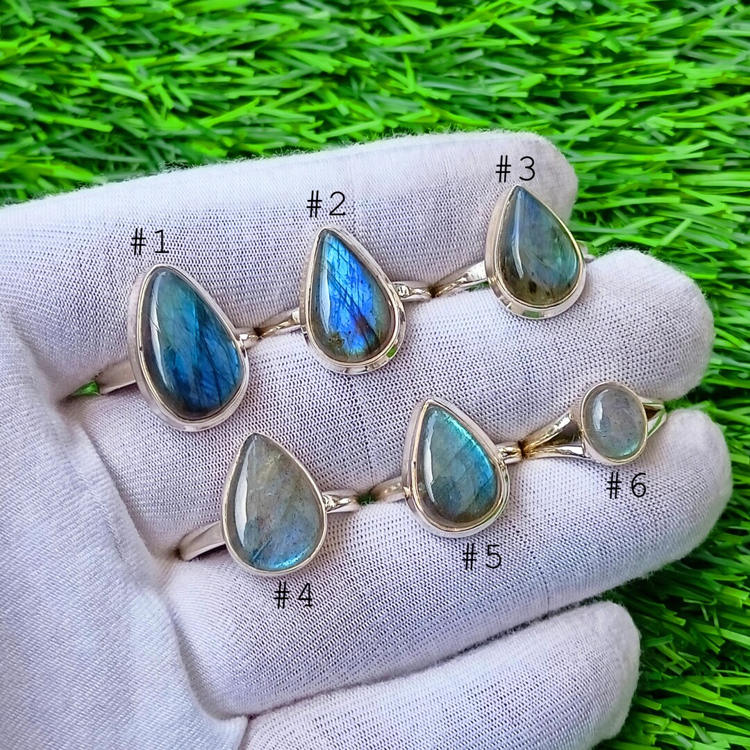 Labradorite Rings, Sterling Silver Ring, Chunky Rings, Statement Rings ...