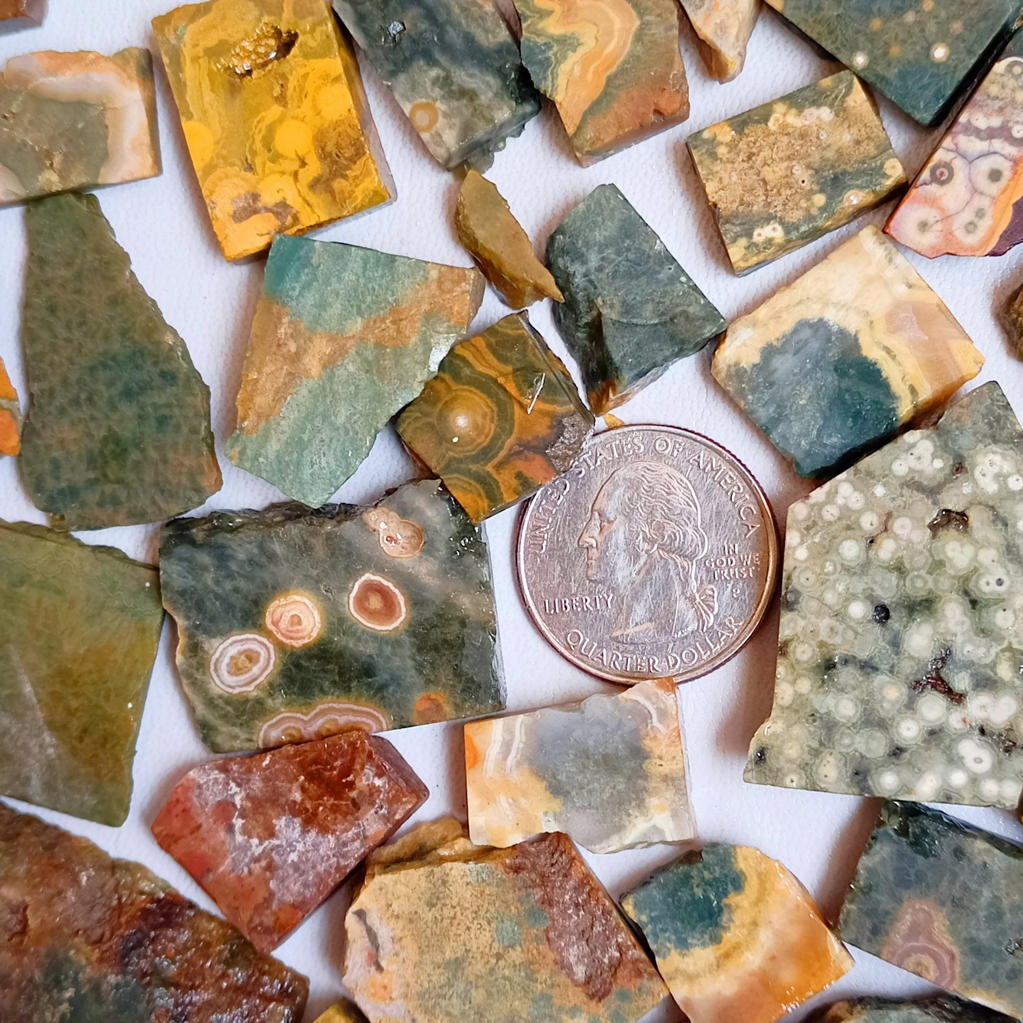 Ocean Jasper Slice, Natural Ocean Jasper Slab, Raw Ocean Jasper Crystal ...