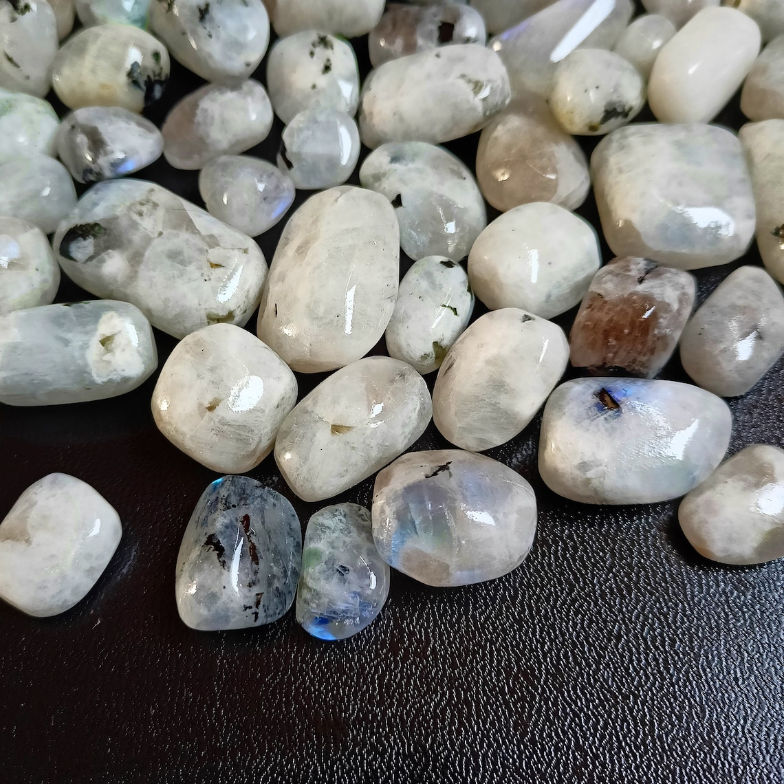 Rainbow Moonstone Tumble Stone, Moonstone Crystal, Moonstone Loose ...