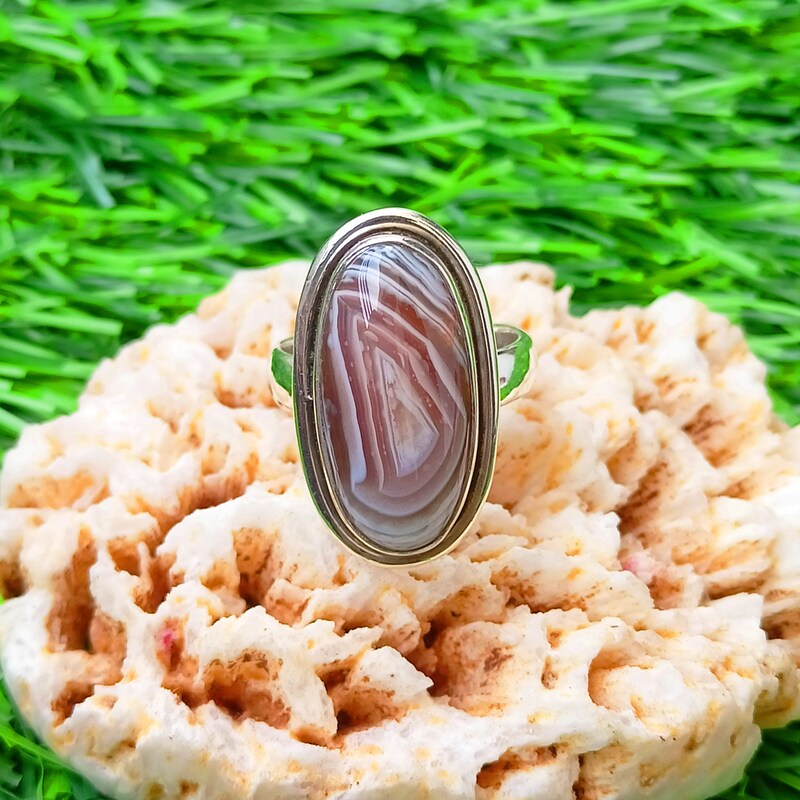 Banded Agate Ring - Etsy