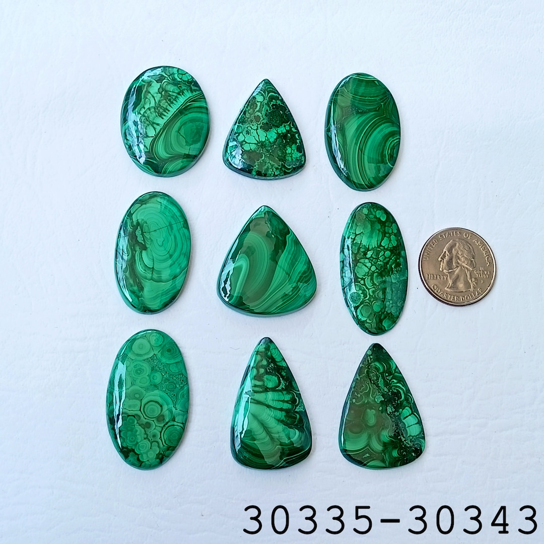 Natural Malachite Gemstones, Malachite Cabochon stone AAA Grade ...