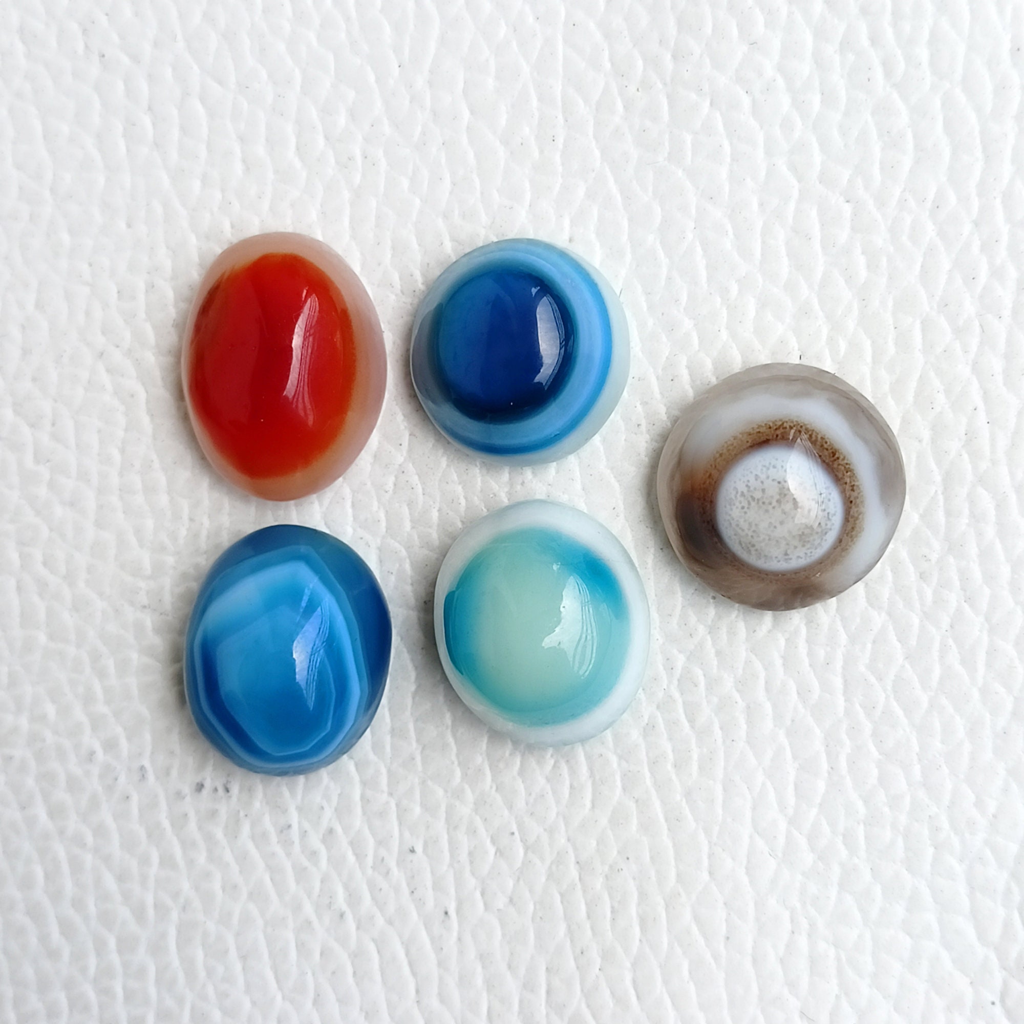 Natural Agate Eyes, Shiva Third Eye, Multi-color Banded Agate Eye ...