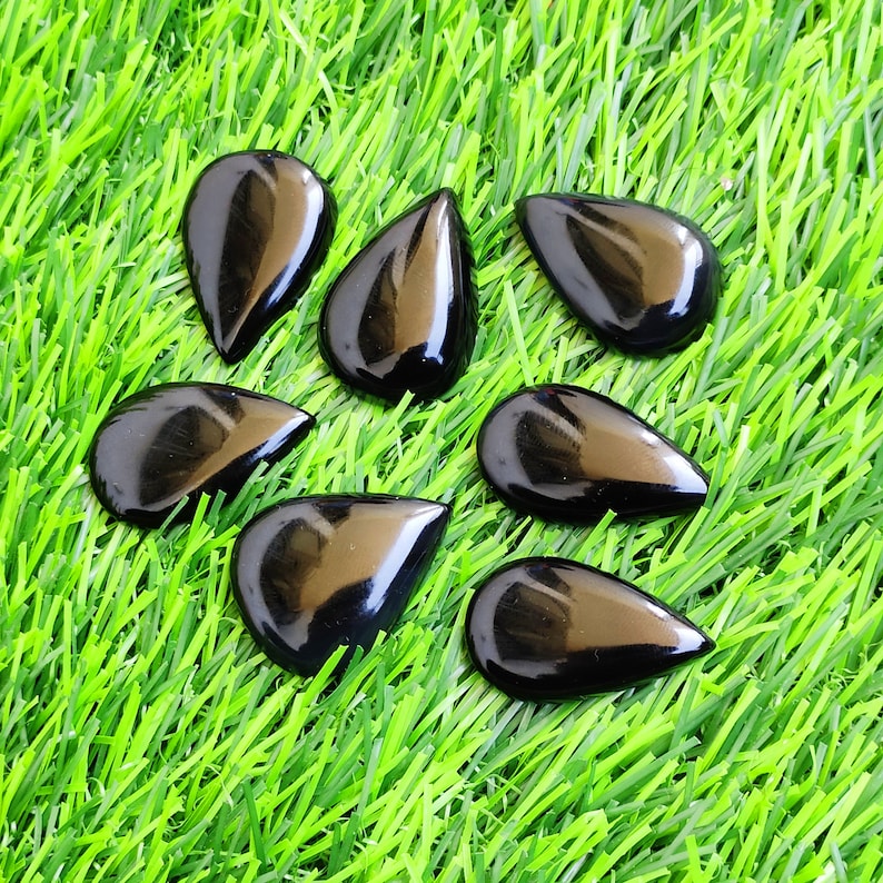 Black Onyx Teardrop Stone Pear Onyx Crystal Lot Wholesale - Etsy