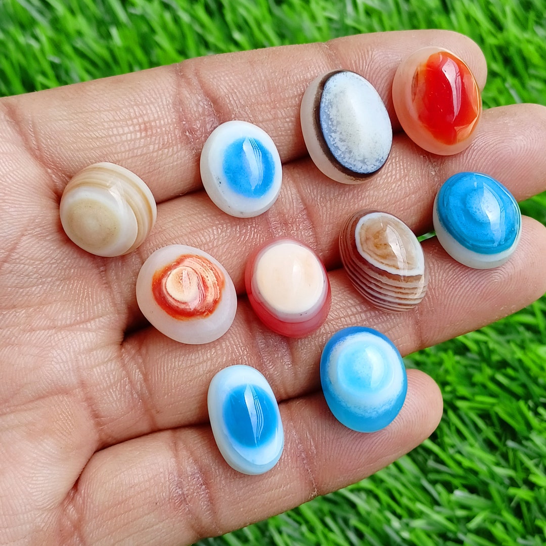 Natural Agate Eyes, Shiva Third Eye, Multi-color Banded Agate Eye ...