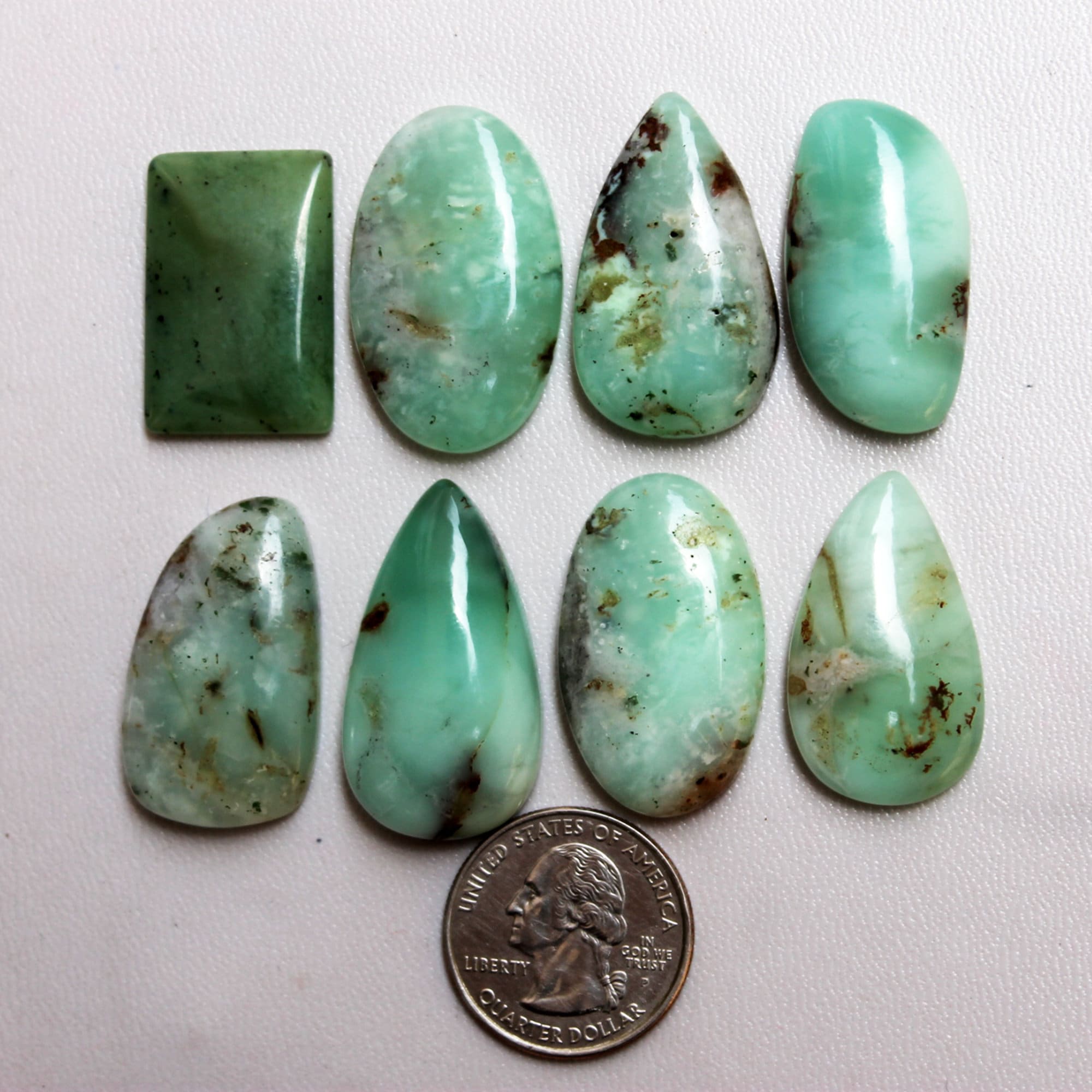 Chrysoprase Gemstone Wholesale LOT, Natural Chrysoprase Cabochon Stones ...