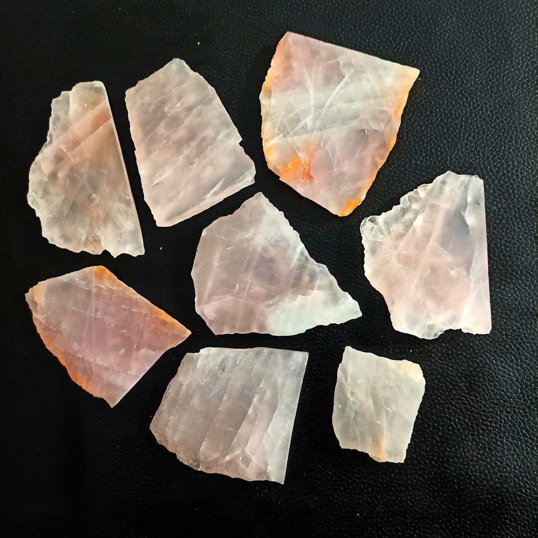 Rose Quartz Slab, Natural Rose Quartz Slice, Rose Quartz Gemstone Slab ...