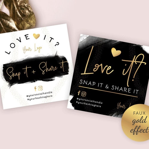 Editable Snap and Share Cards Printable Share on Social Media - Etsy