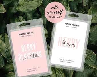 Wild Flower Wax Melts Label Template DIY Wax Melt Label - Etsy