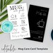 Mug Care Card Template, MINI Coffee Cup Care Guide, Editable Mugs Care ...