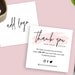 MINI Thank You Card Template, Customizable Business Thank You Card ...