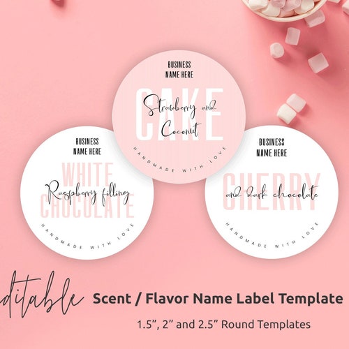 Editable Flavor Label Template Scent Name Product Labels - Etsy