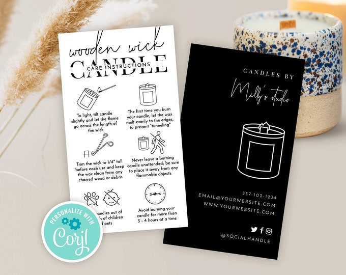 Wooden Wick Candle Safety Guide Template MINI Candle Do's - Etsy