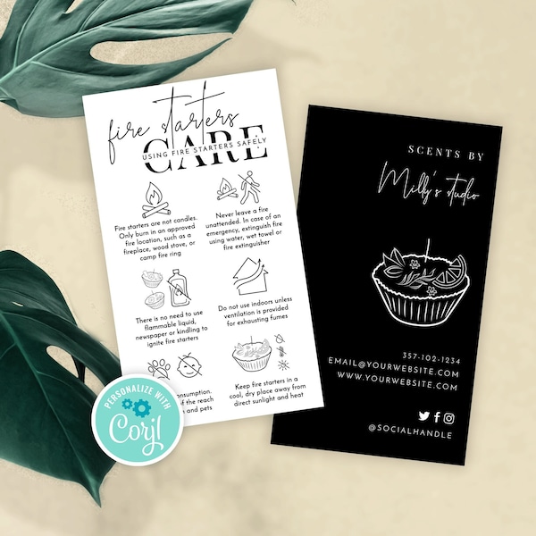 Firestarter Care Card - Etsy