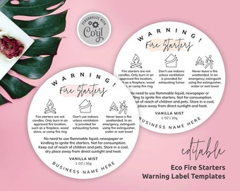 Tealight Candle Care Card, Printable Tea Lights Warning Template, Pink ...