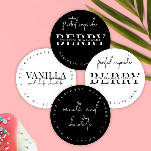 Feminine Flavor Sticker Template Customizable Scent Name - Etsy
