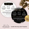Fire Starters Warning Label Template, Editable Wax Firelighters Safety ...