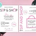Sip and Shop Invite Template, Editable Boutique Launch Event Invitation ...